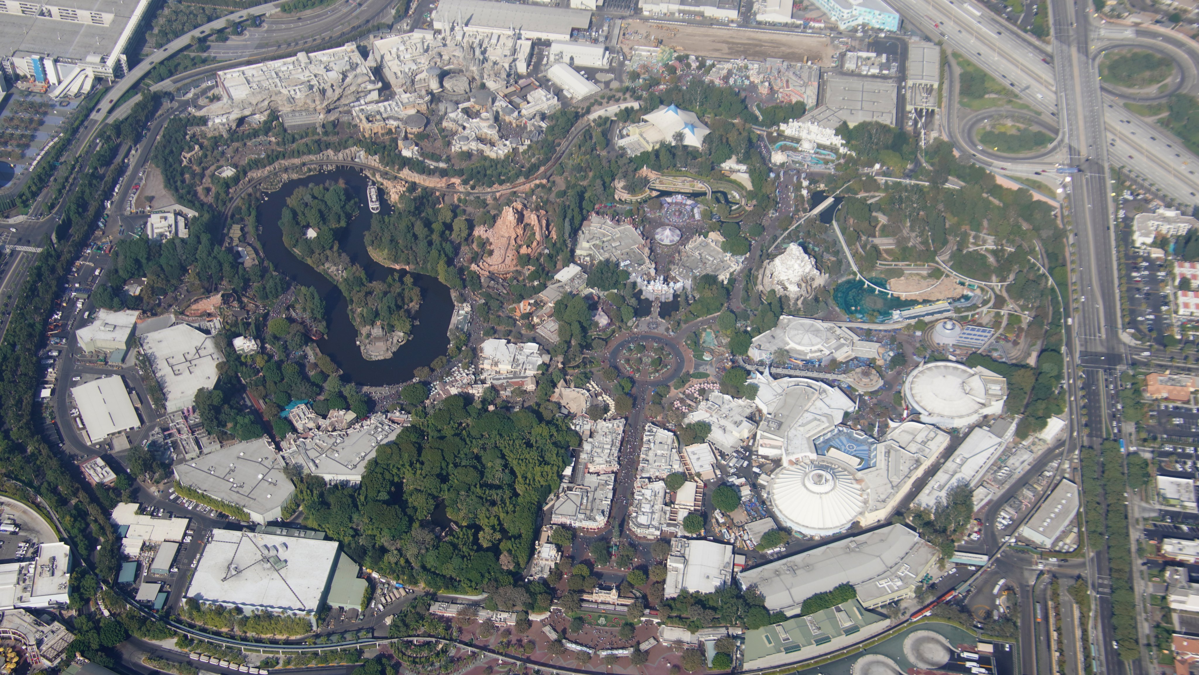 Aerial Photos of Disneyland Resort in California