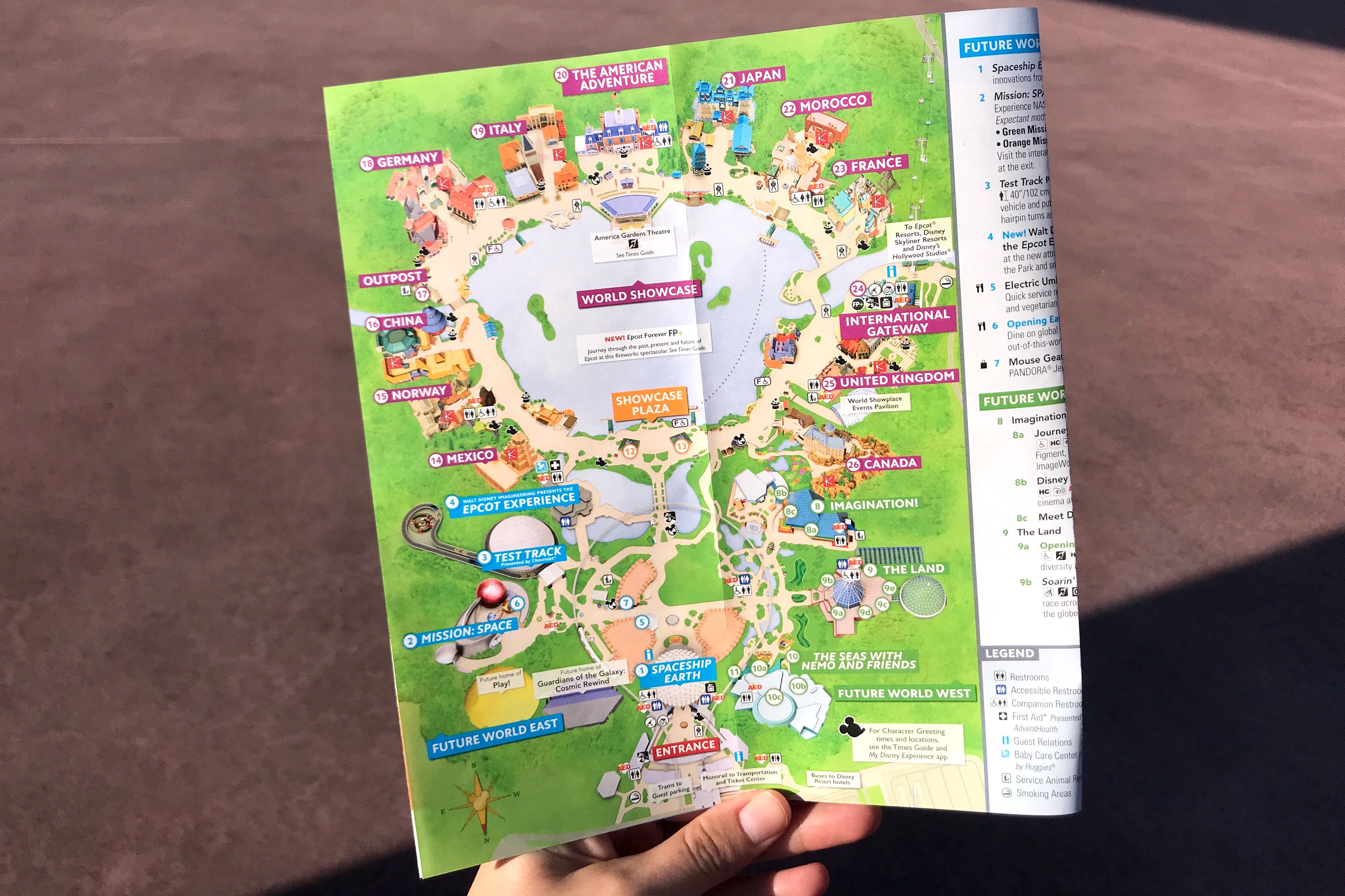 PHOTOS: Updated Guidemap of Epcot