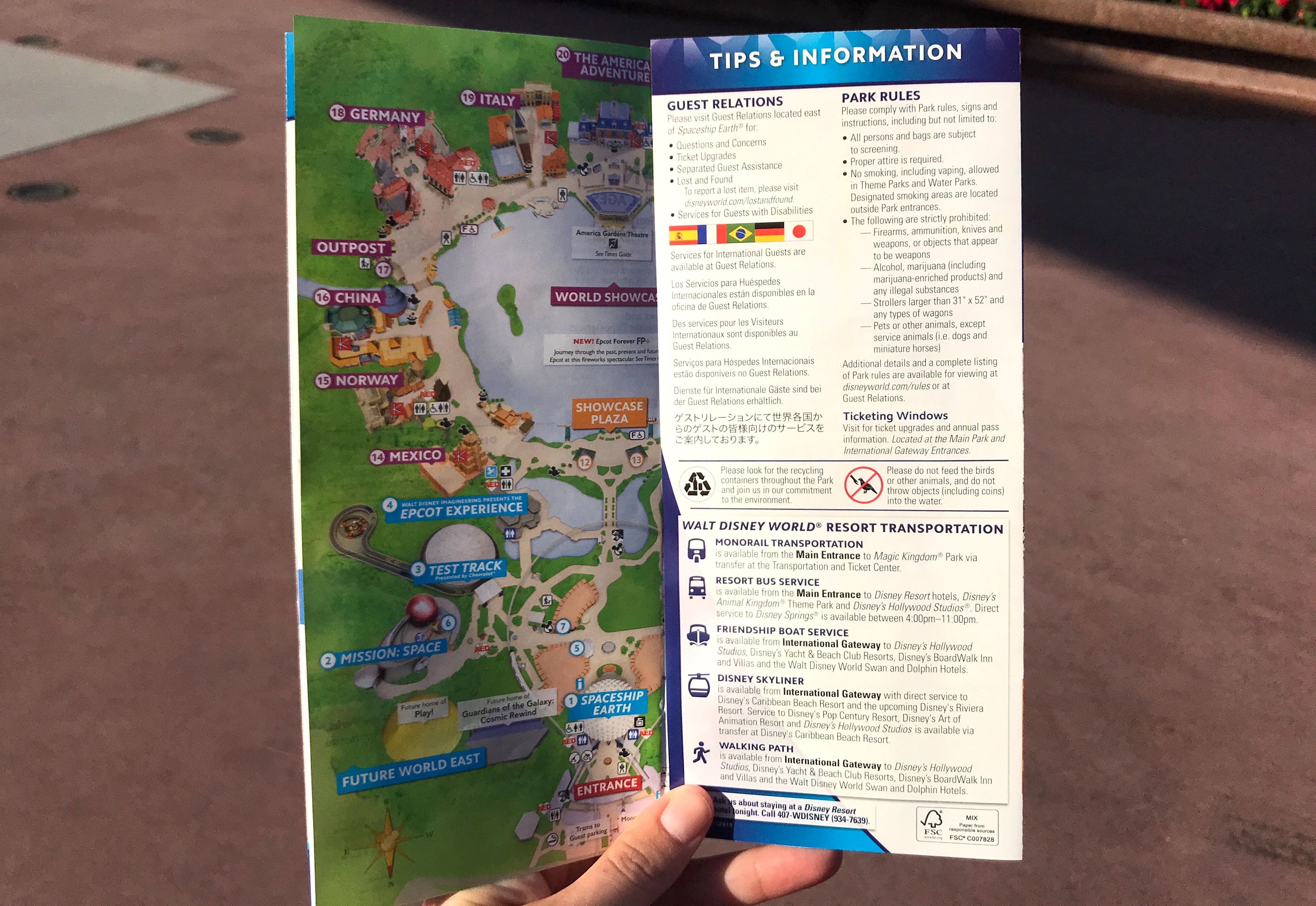 PHOTOS: Updated Guidemap of Epcot