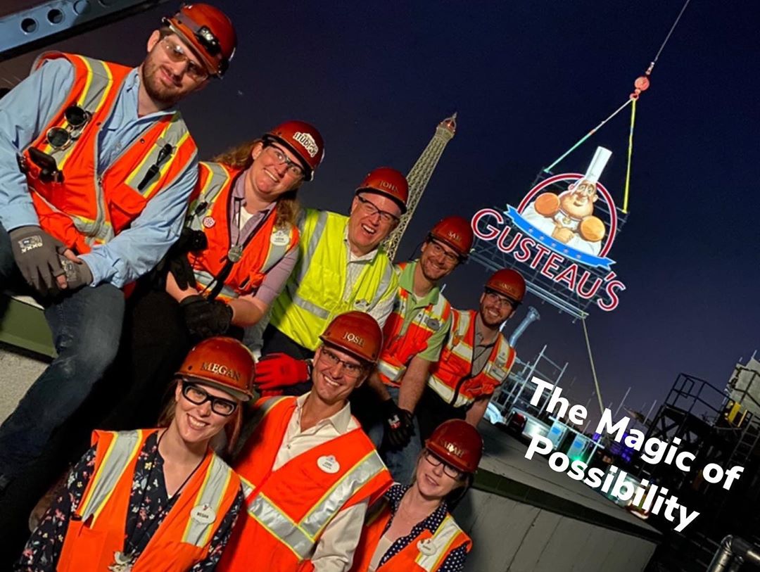 Disney Post Photos of Gusteau’s Restaurant Sign Installation in France ...