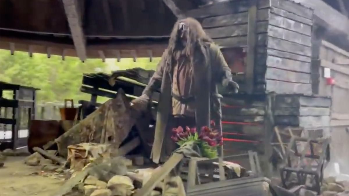 Flowers Placed in Front of Hagrid Animatronic on Hagrid’s Magical ...