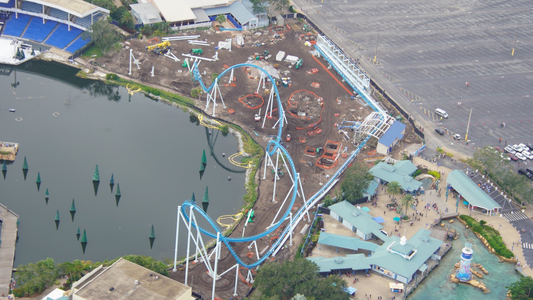 New Aerial Photos Show Construction Progress of SeaWorld Orlando’s ...