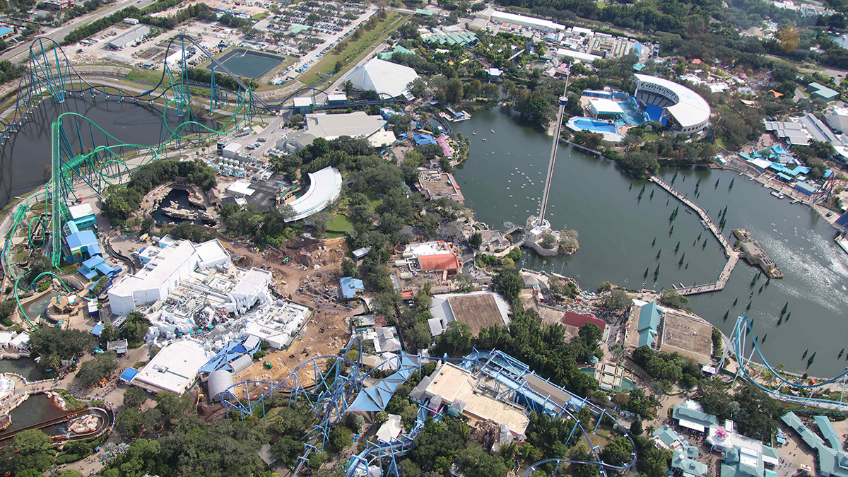 New Aerial Photos Show Construction Progress of SeaWorld Orlando’s New ...