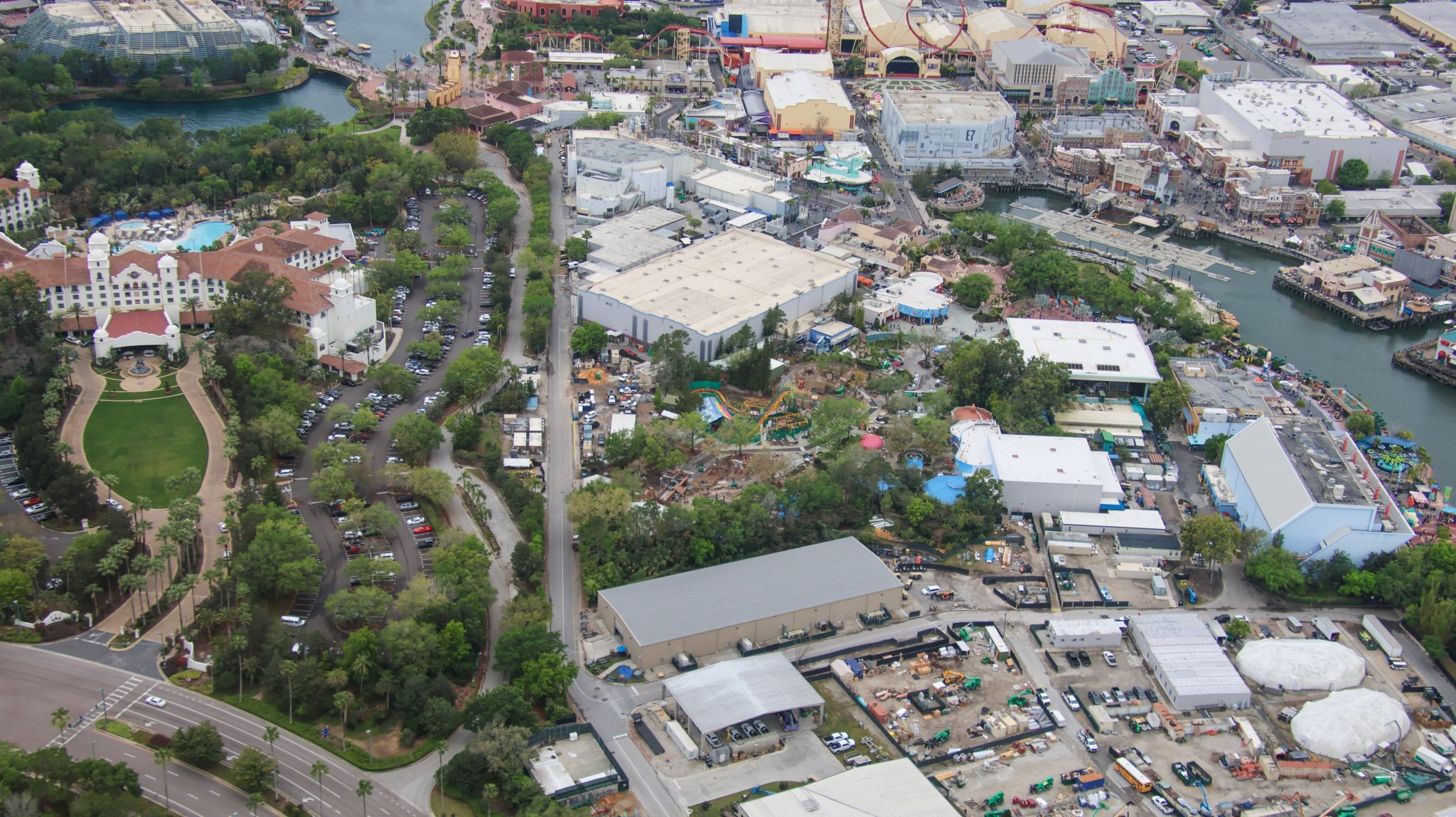 New Aerial Photos Show Construction Progress of DreamWorks Land at ...