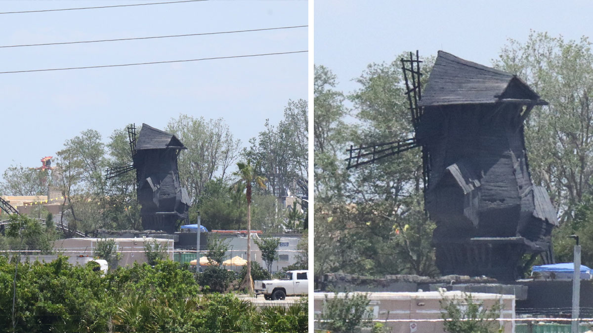 PHOTO: Windmill Blades Installed on Burning Blade Tavern at Universal’s ...