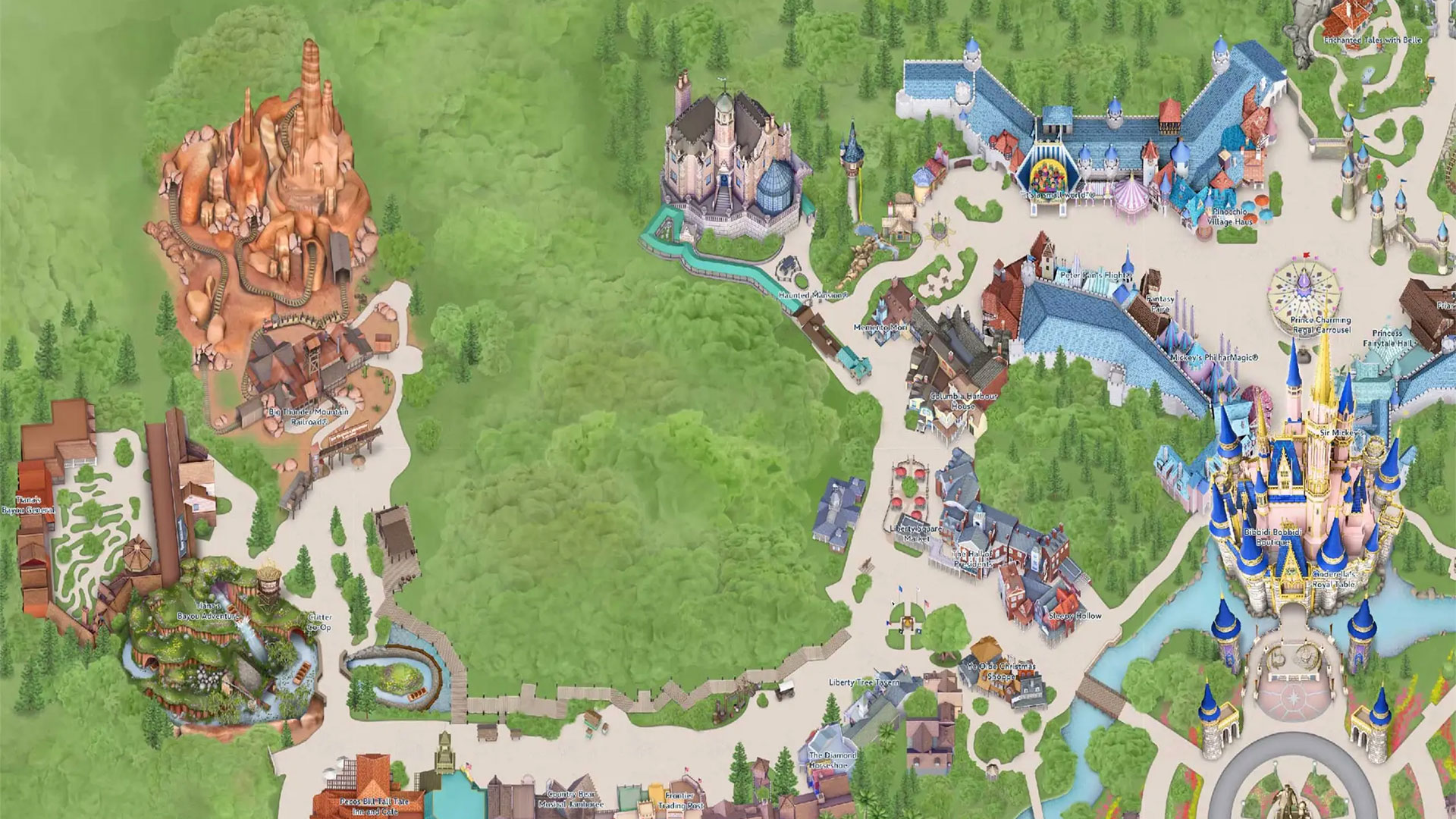 Magic Kingdom Digital Map Updated After Tom Sawyer Island and Liberty ...