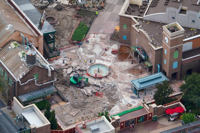 New Aerial Photos Show Demolition Progress of Muppets Courtyard at ...