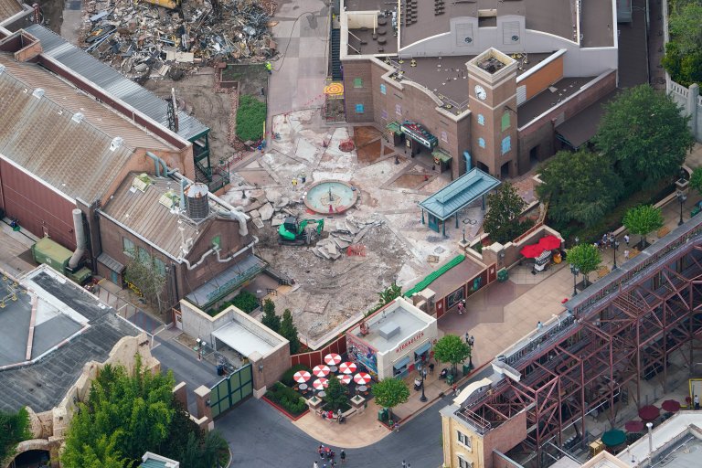 New Aerial Photos Show Demolition Progress of Muppets Courtyard at ...