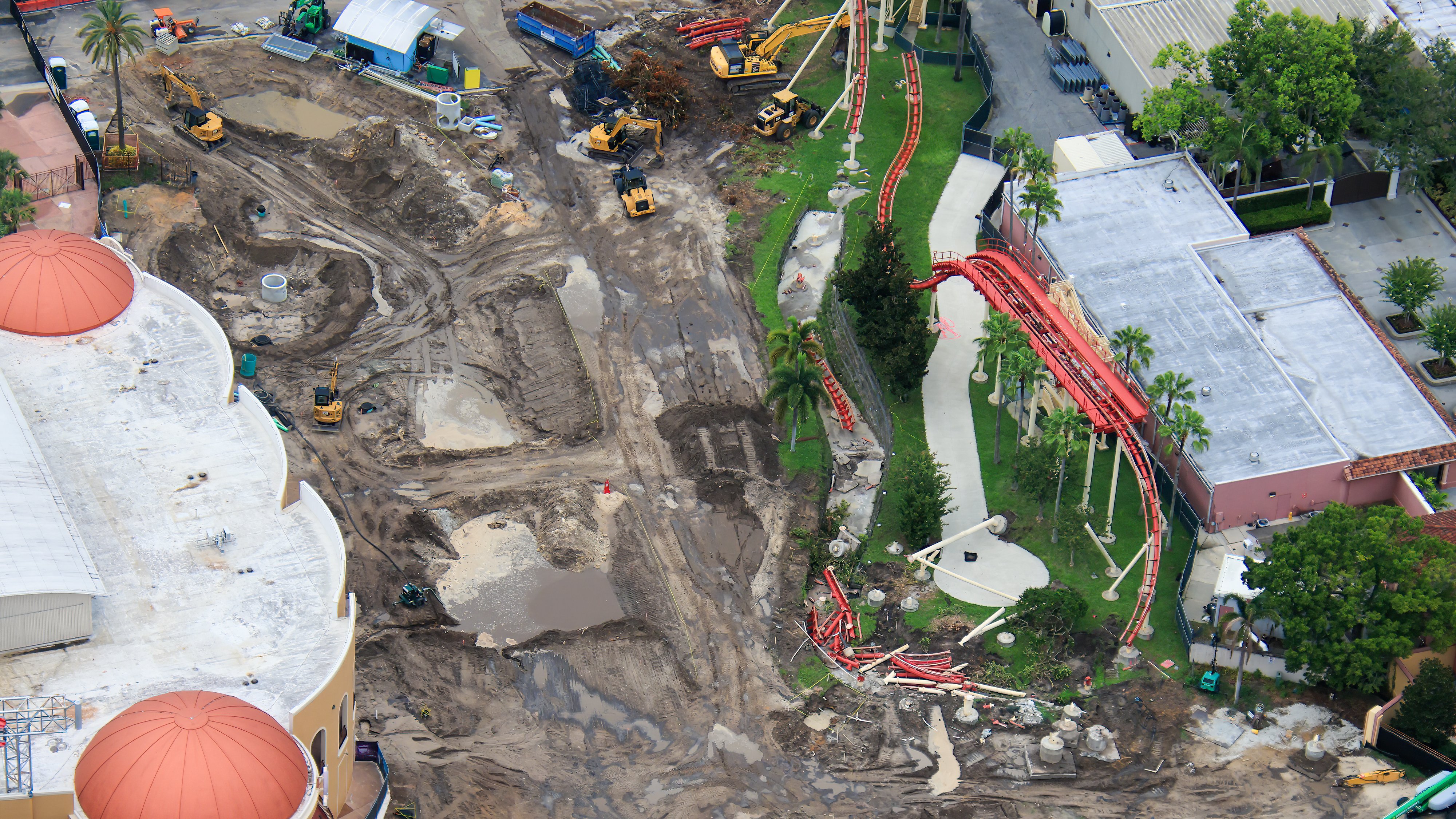 New Aerial Photos Show Demolition Progress of Hollywood Rip Ride Rockit ...