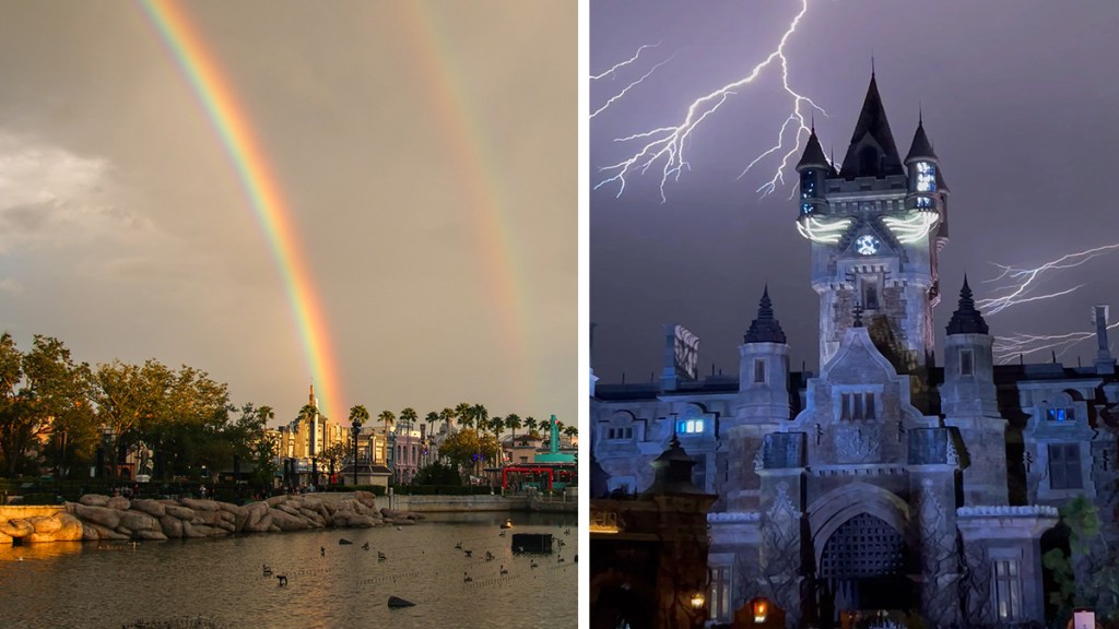 PHOTOS: Double Rainbow Over Universal Orlando Theme Parks, Lightning ...