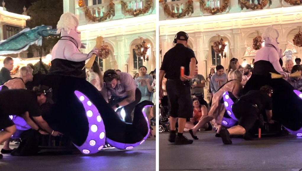 WATCH: Ursula Parade Float Stuck on Main Street, U.S.A. During Mickey's ...