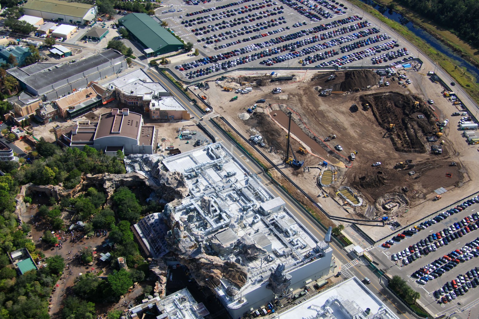 New Aerial Photos Show Construction Progress of Monstropolis Roller ...