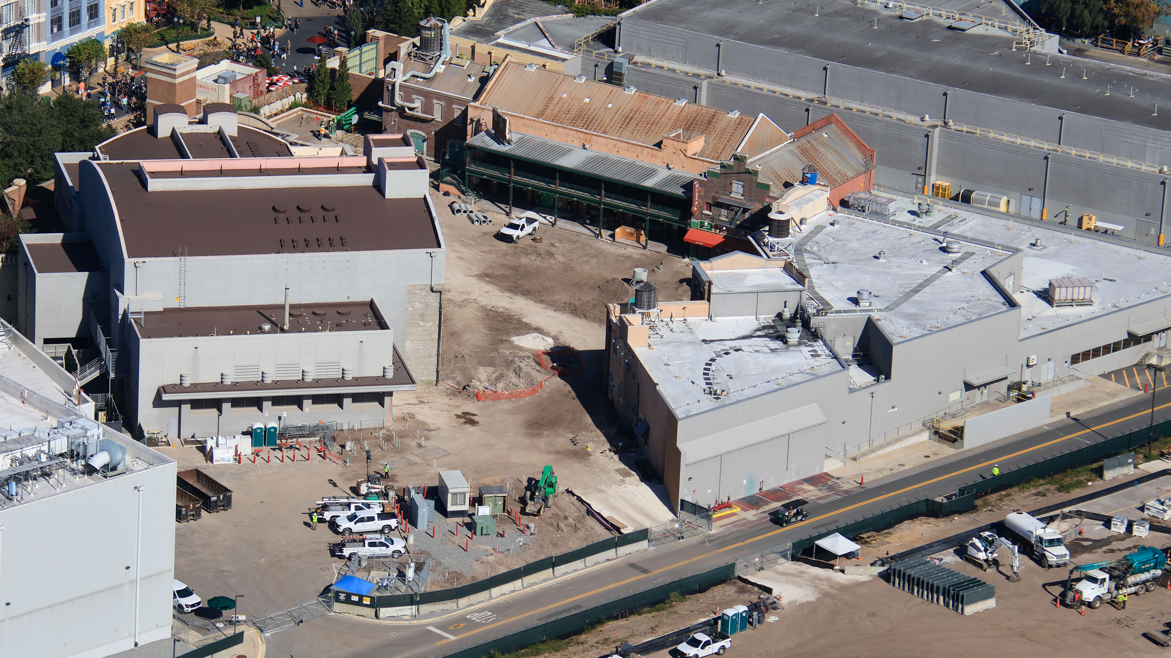 New Aerial Photos Show Construction Progress of Monstropolis at Disney ...