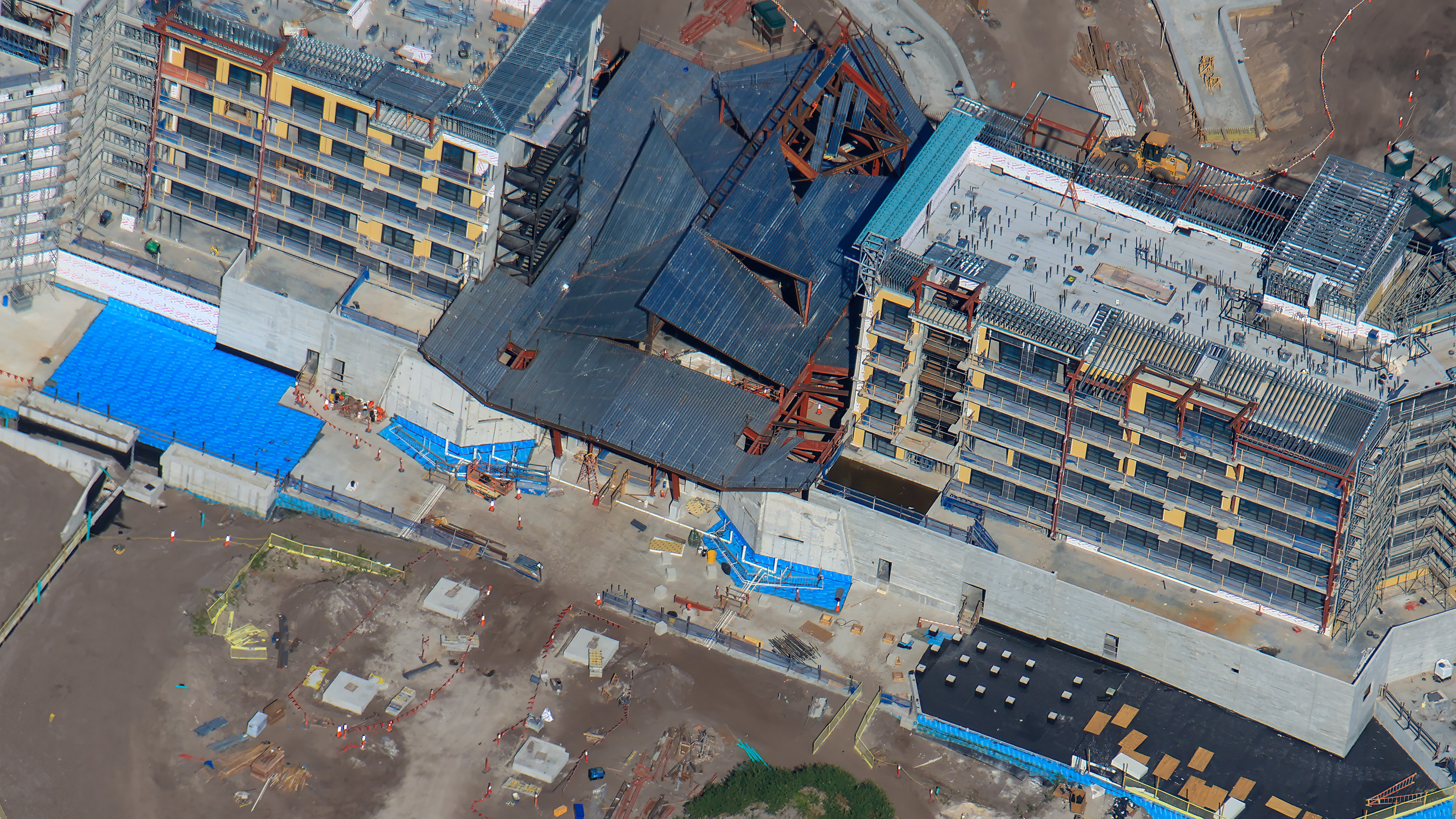 New Aerial Photos Show Construction Progress of Disney Lakeshore Lodge