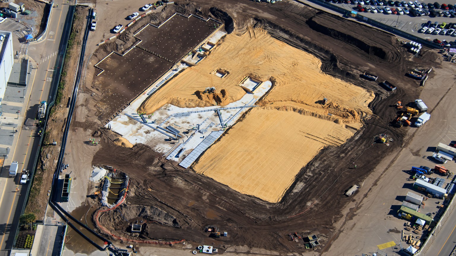 New Aerial Photos Show Construction Progress of Monstropolis Roller ...