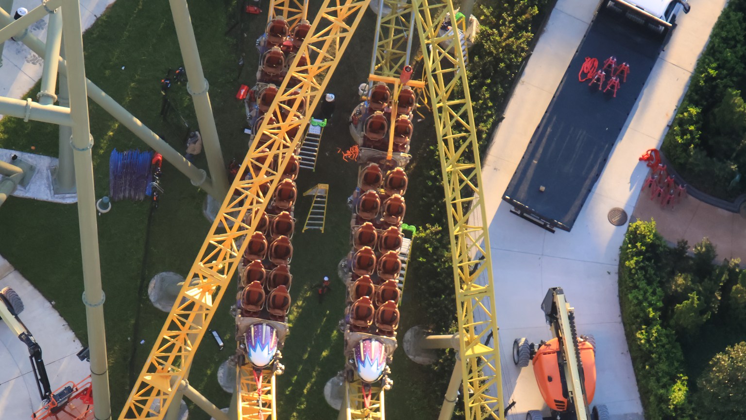 AERIAL PHOTOS: Valleyed Stardust Racers Trains at Universal’s Epic Universe