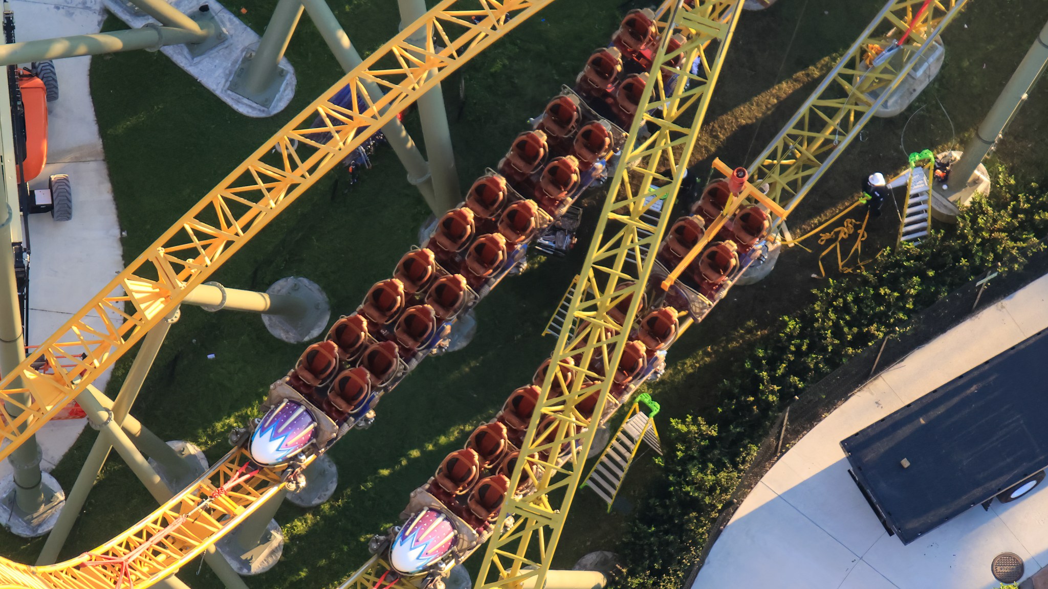 AERIAL PHOTOS: Valleyed Stardust Racers Trains at Universal’s Epic Universe