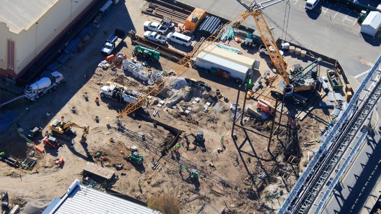 AERIAL PHOTOS: Vertical Construction on Building for New Roller Coaster ...