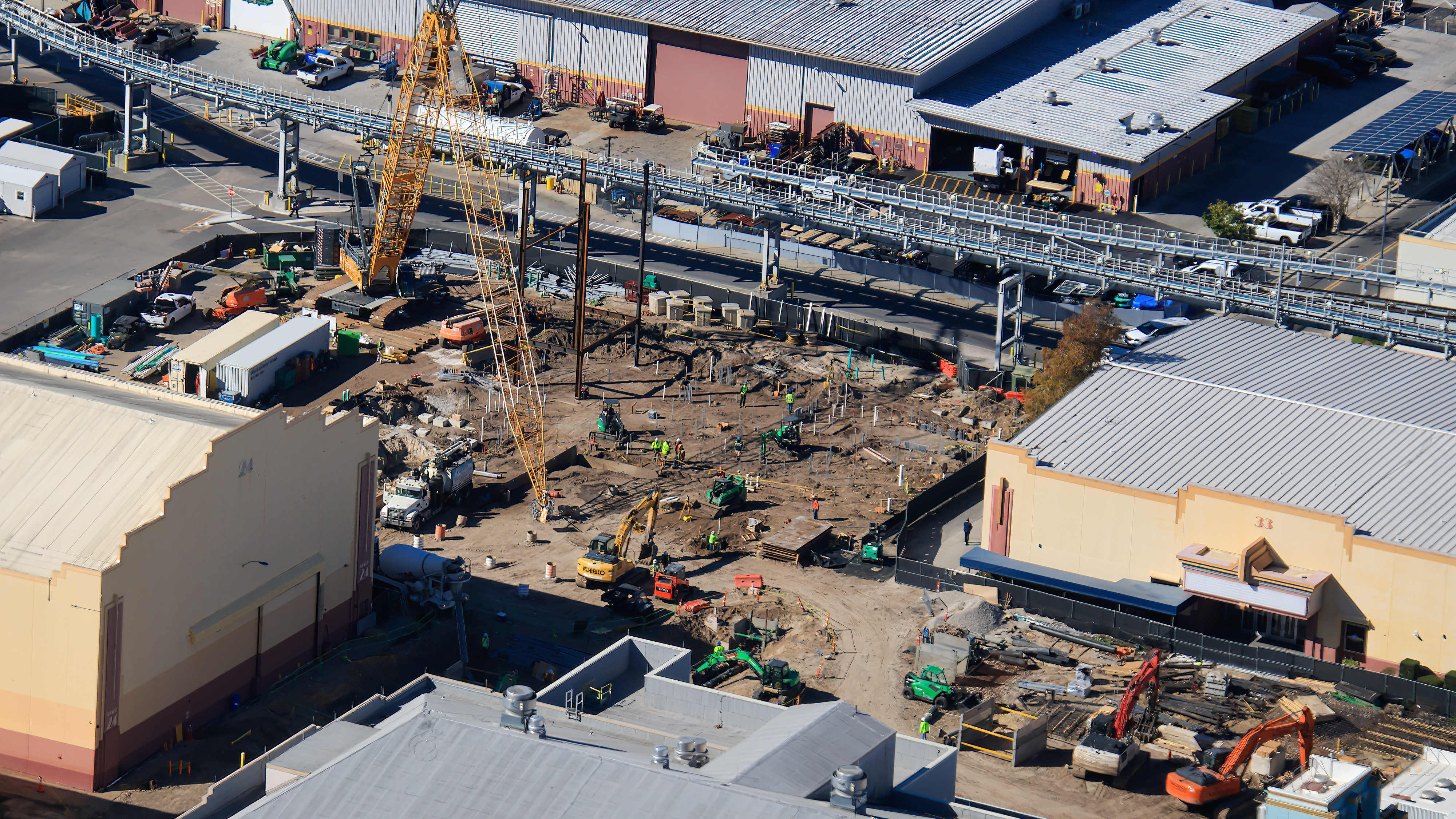 AERIAL PHOTOS: Vertical Construction on Building for New Roller Coaster ...